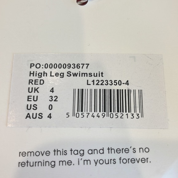 Missguided | Swim | Missguided Red High Leg Swimsuit Nwt | Poshmark